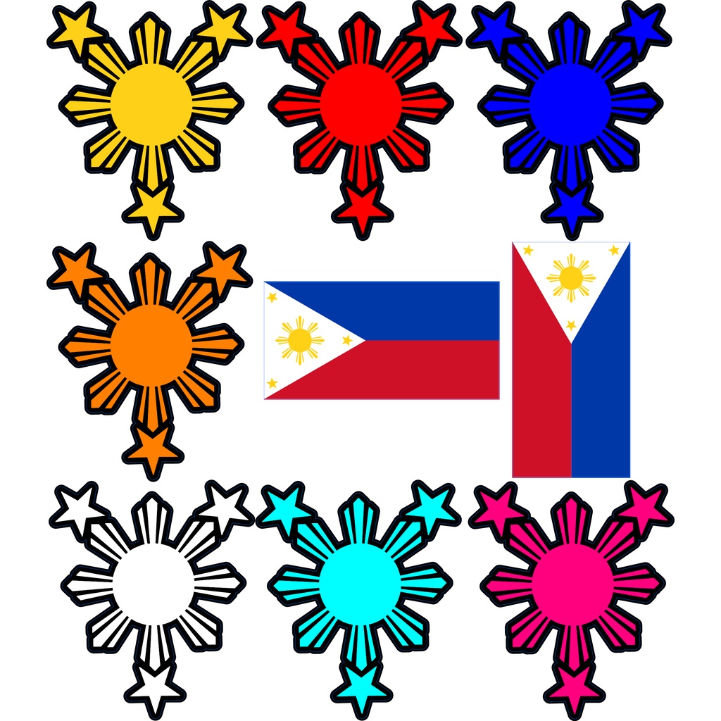 philippine flag Philippines tri start decals | Shopee Philippines