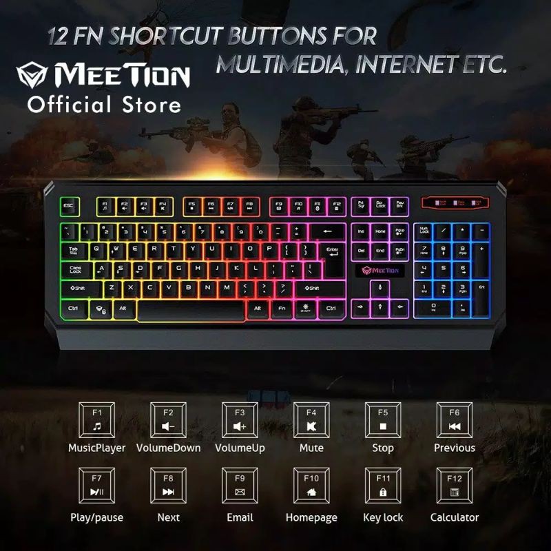 (new & Ori) Meetion Mt-k9320 Rgb Gaming Keyboard | Shopee Philippines