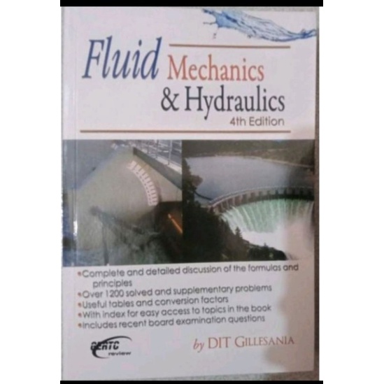 FLUID MECHANICS & HYDRAULICS 4th ed. by dit G. | Shopee Philippines