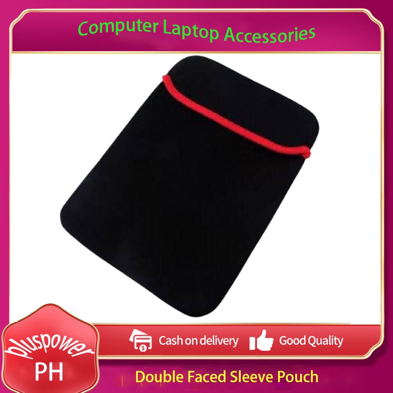 Double Faced Laptop Pouch laptop case Sleeve Black | Shopee Philippines
