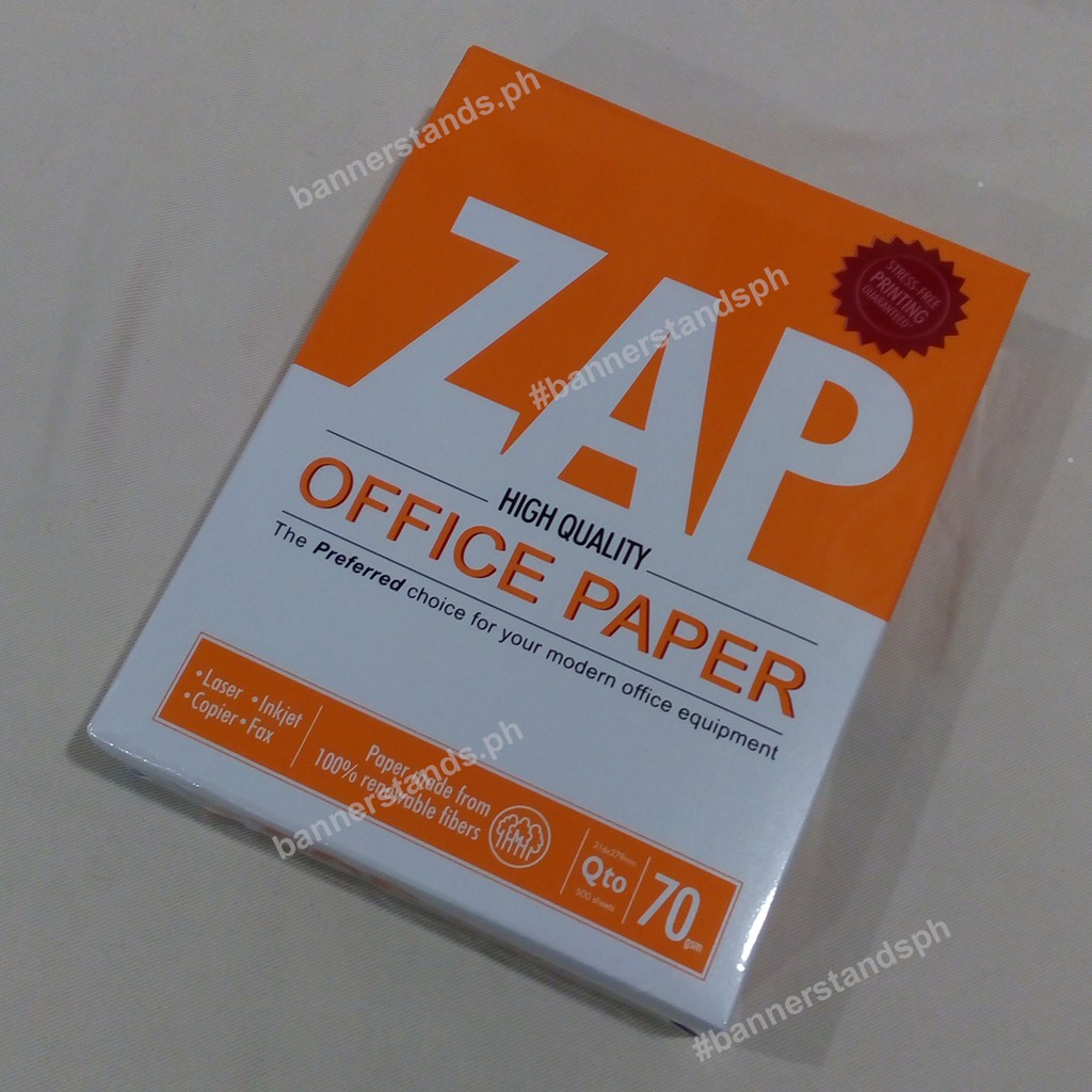 70gsm ZAP Copy Paper Letter Short Subs 20 Office Printer Paper 1 ream ...