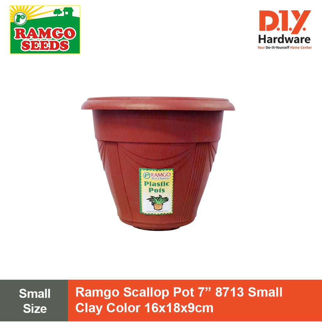 Ramgo Scallop Pot Clay Color Small, Medium, Large, Extra Large | Shopee ...