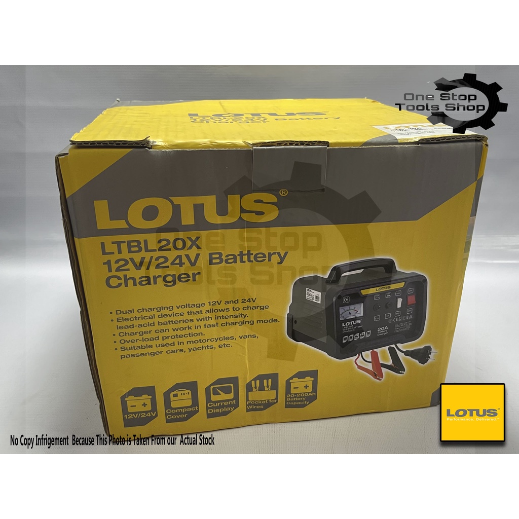 ONE STOP TOOLS SHOP ORIGINAL LOTUS HEAVY DUTY Battery Charger 12V/24V ...