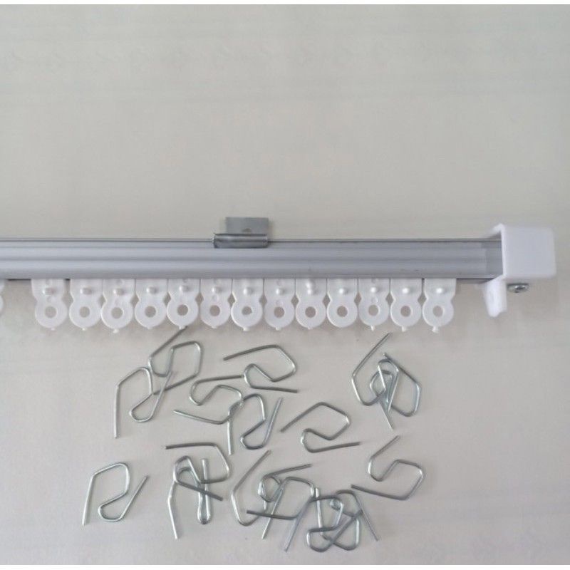 Square Aluminum Rail/Hooked Curtain Rail/Inner Curtain Rail | Shopee ...