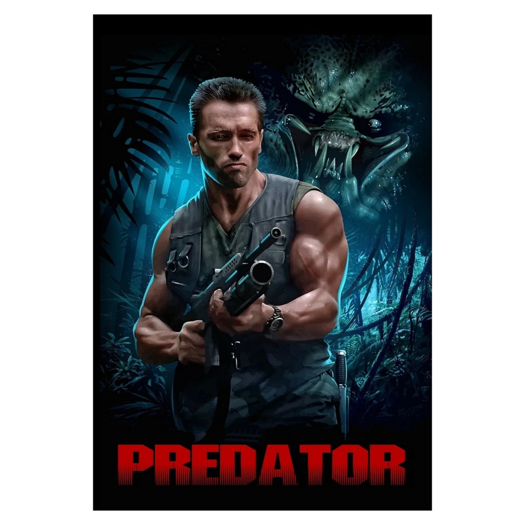Metal Predator Tin Sign Aluminium Poster Door Arnold Schwarzenegger ...