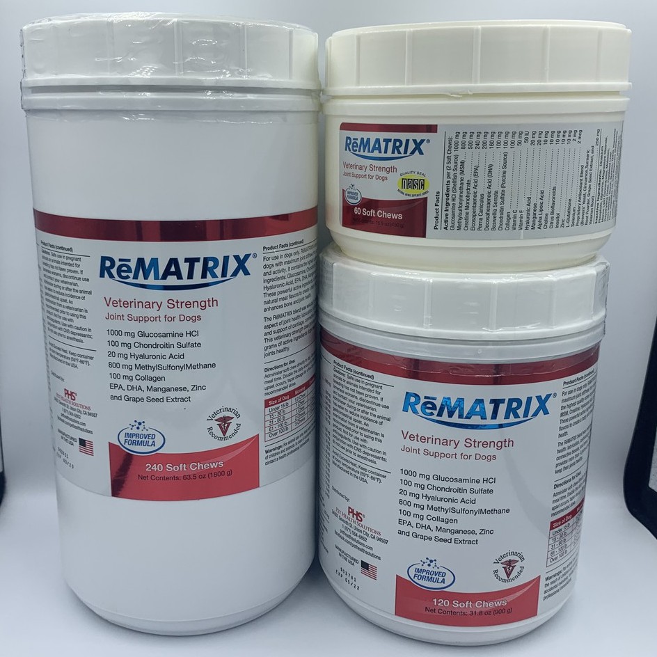 PHS ReMatrix Veterinary Strength Joint Support for Dogs Glucosamine Dog ...
