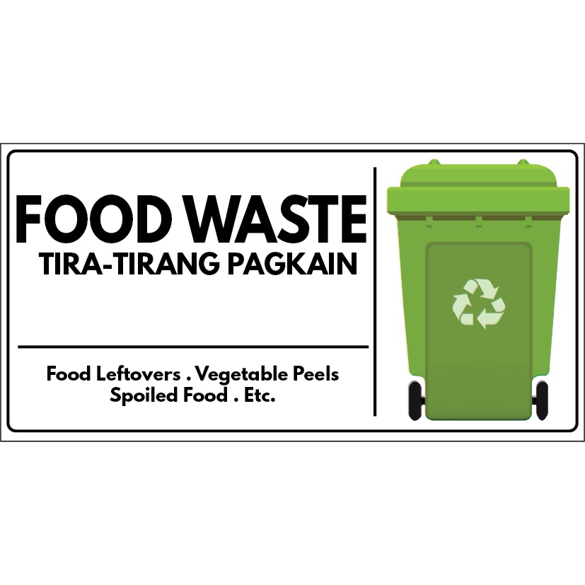 Garbage Bin Signs/Labels, Waste Disposal Segregation Labels | Shopee ...