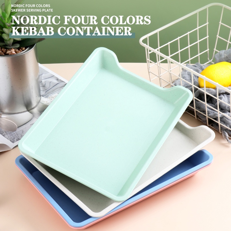 Square Food Trays BBQ Trays Drying Plates Multipurpose Cutlery Serving ...