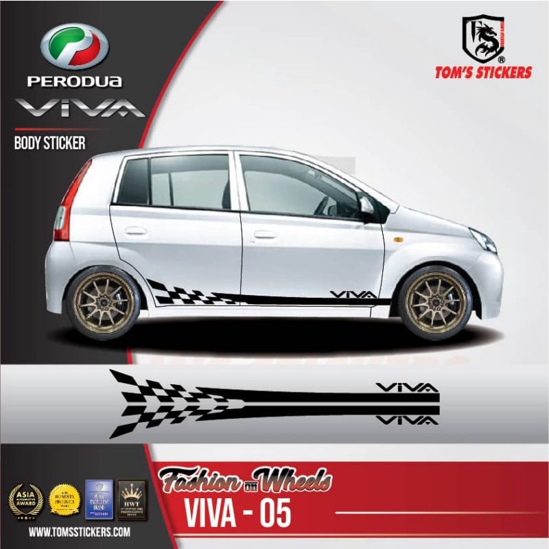 PERODUA VIVA CAR BODY STICKER SET VIVA - 05 | Shopee Philippines