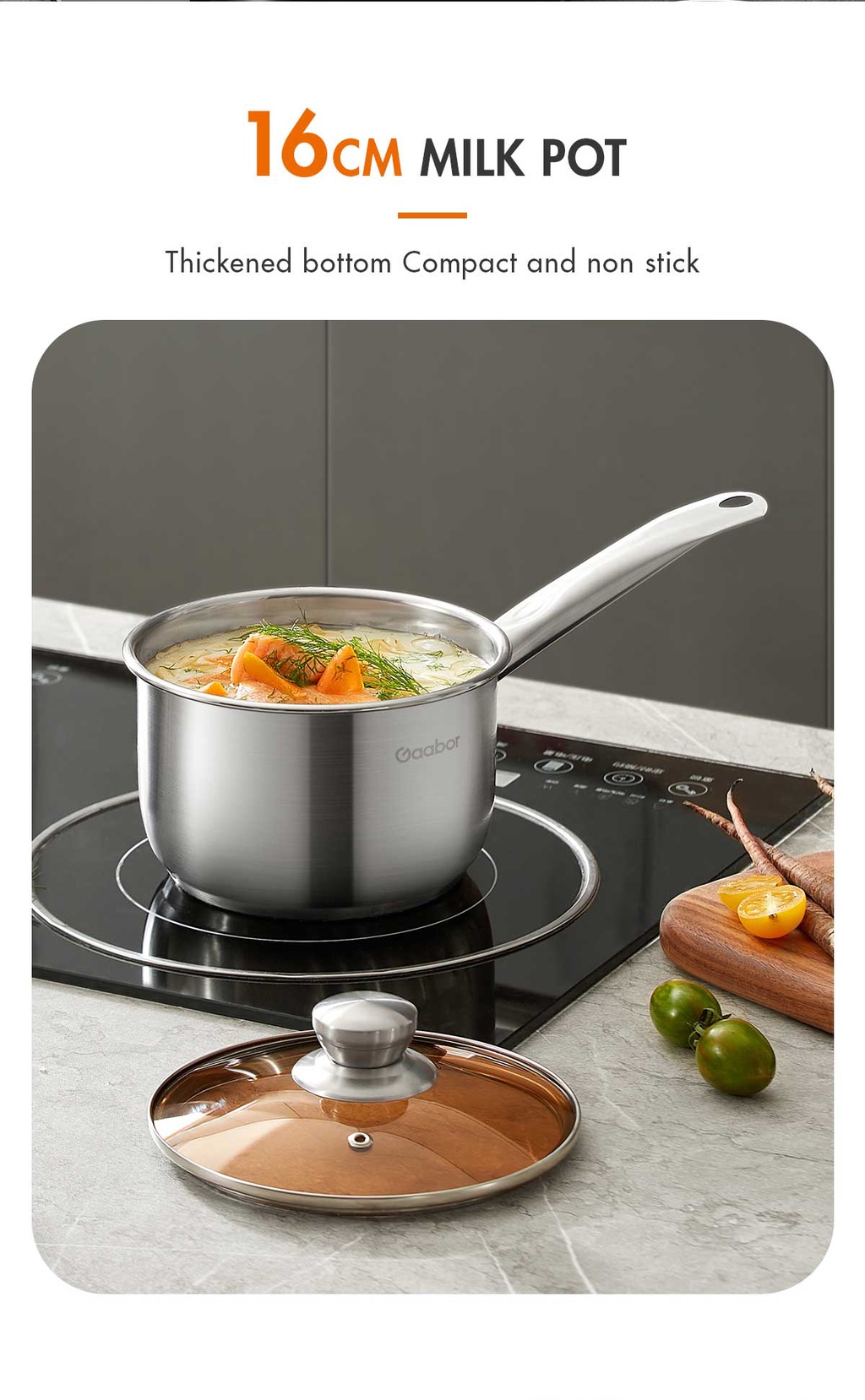 Gaabor Citrin Cookware Non Stick Home Cooking 4-Piece Set | Shopee ...