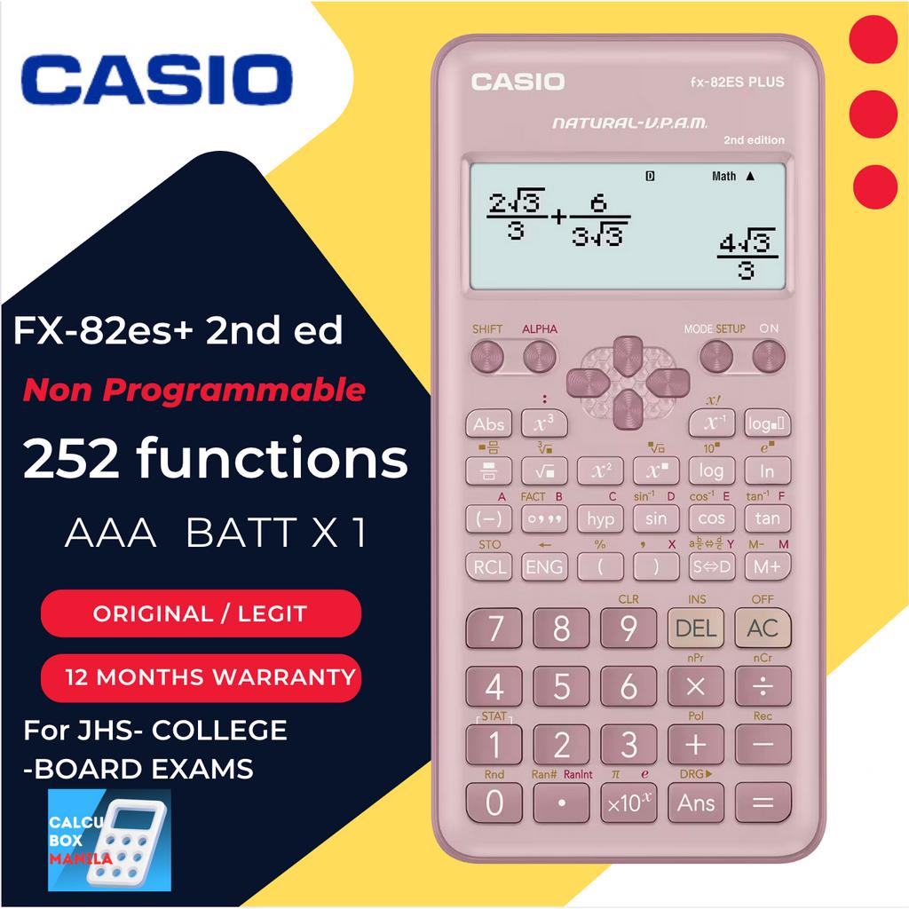 CASIO FX82ES PLUS 2ND EDITION SCIENTIFIC CALCULATOR ORIGINAL WITH 12 ...