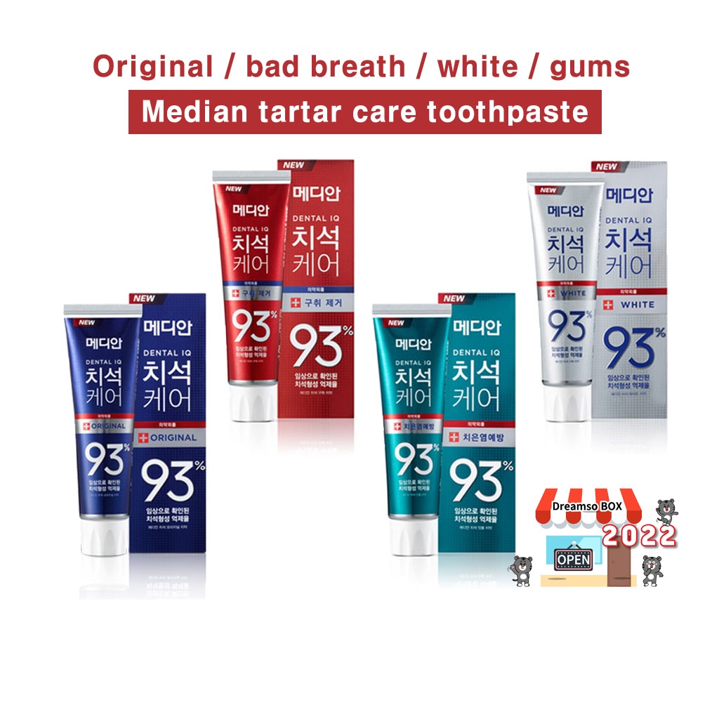 Median tartar care toothpaste/Original / Bad breath / White / Gums ...