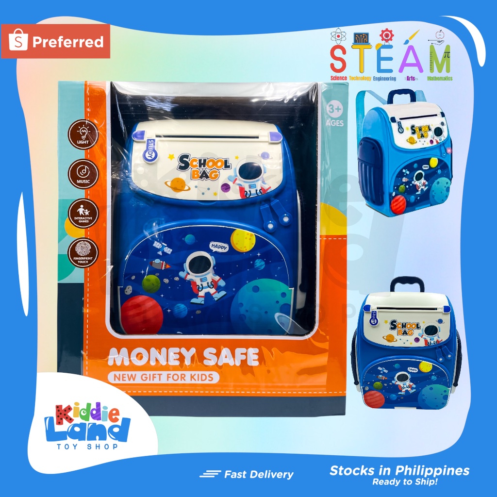 Money Safe School Bag Money Saving machine automatic coin bank Toys for ...