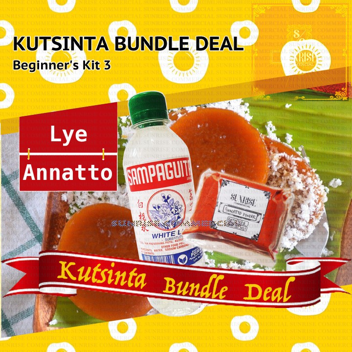 Kutsinta Kit DEAL lihia/lye water and anatto (no molds or tapioca flour ...