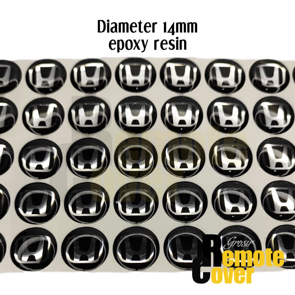 Emblem Key Folding Sticker Logo Round 14mm Resin Epoxy VVDI KEYDIY JMD ...