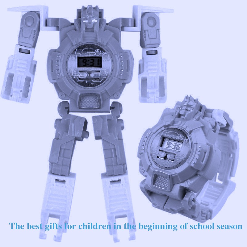 Stall explosion models Creative children's deformation electronic watch ...