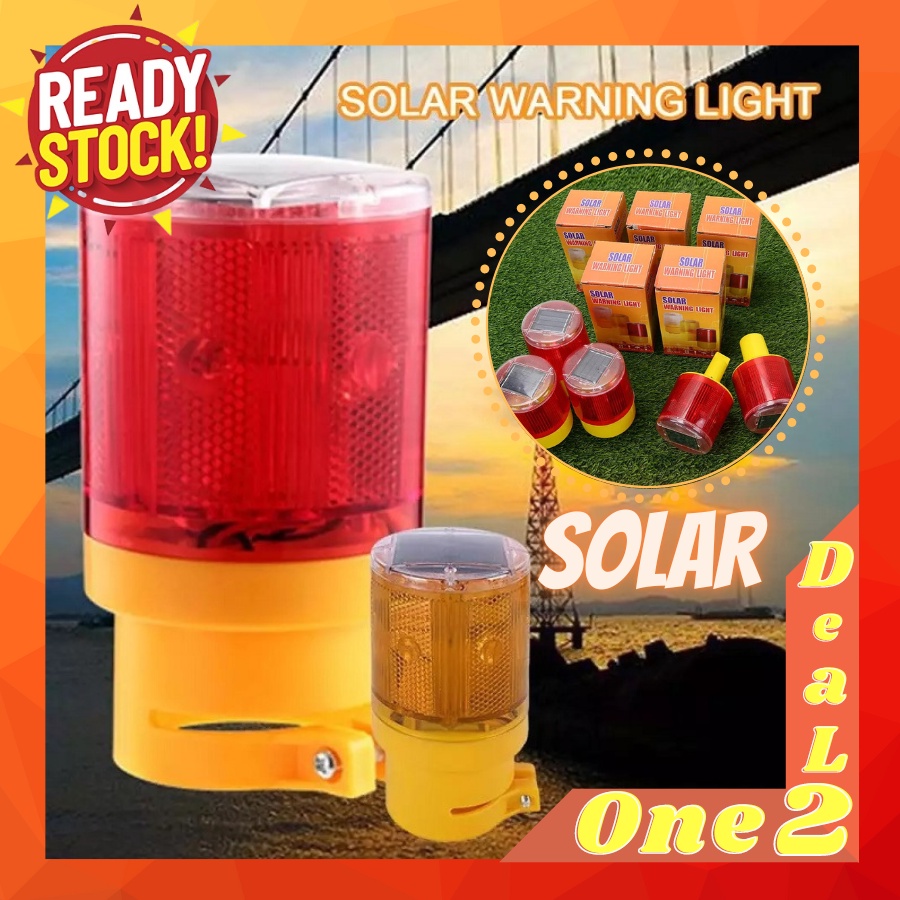 ONE2DEAL Solar Power Traffic Light Safety Signal Garden Lamp Pelita ...
