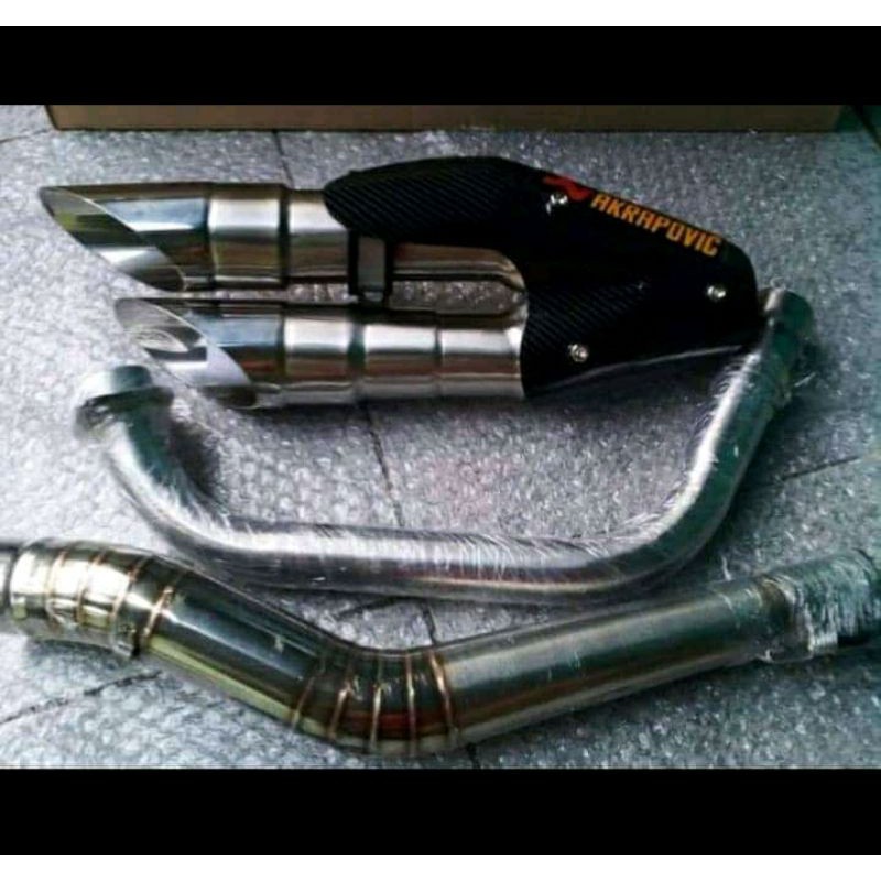 Sharp Bamboo akrapovic racing Exhaust Suitable For 150cc | Shopee ...