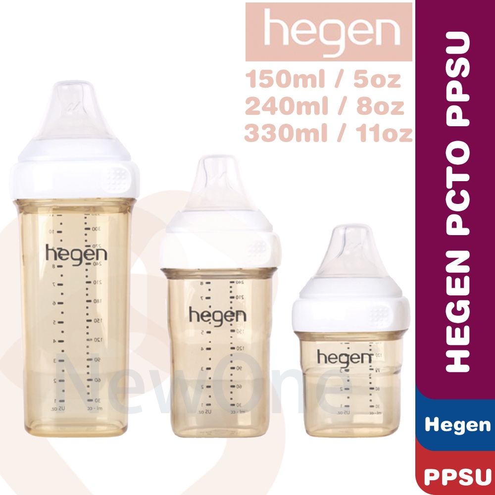 NewOne | HEGEN PCTO™ 150ml / 5 oz, 240ml / 8 oz, 330ml / 11 oz Feeding Bottle PPSU - ( White ...