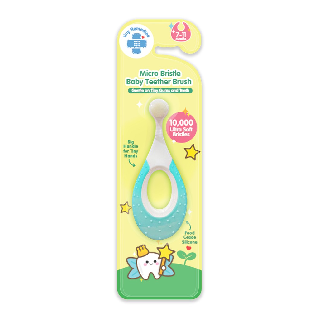 Tiny Buds Micro Bristle Baby Teether Brush | Shopee Philippines