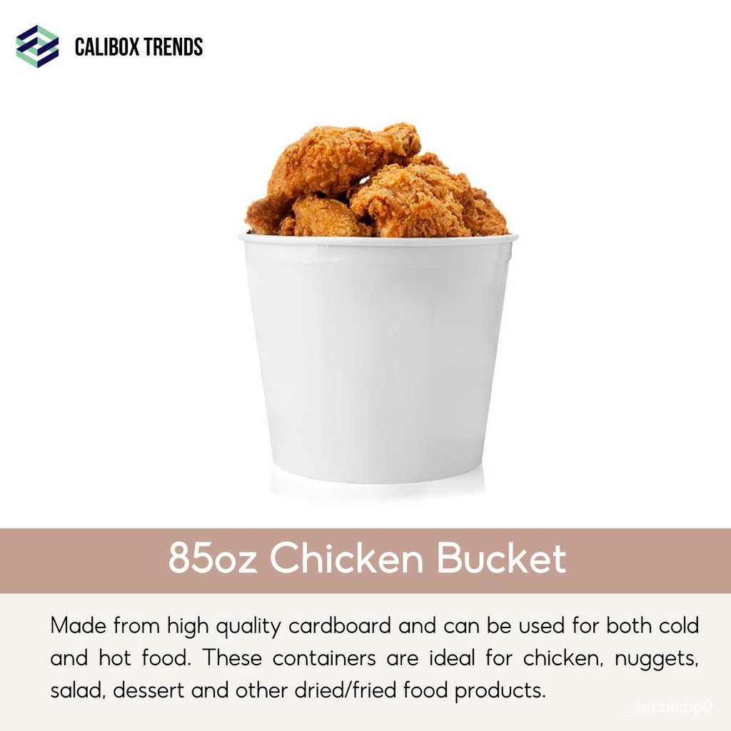 WRI2 Calibox Trends Chicken Bucket Paper Bowl w/ Paper Lid Sold Per ...