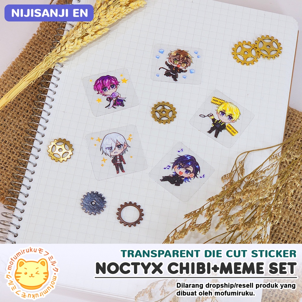 Nijisanji EN Noctyx Transparent Sticker Set | Fulgur Ovid | Uki Violetta | Alban Knox | Sonny ...