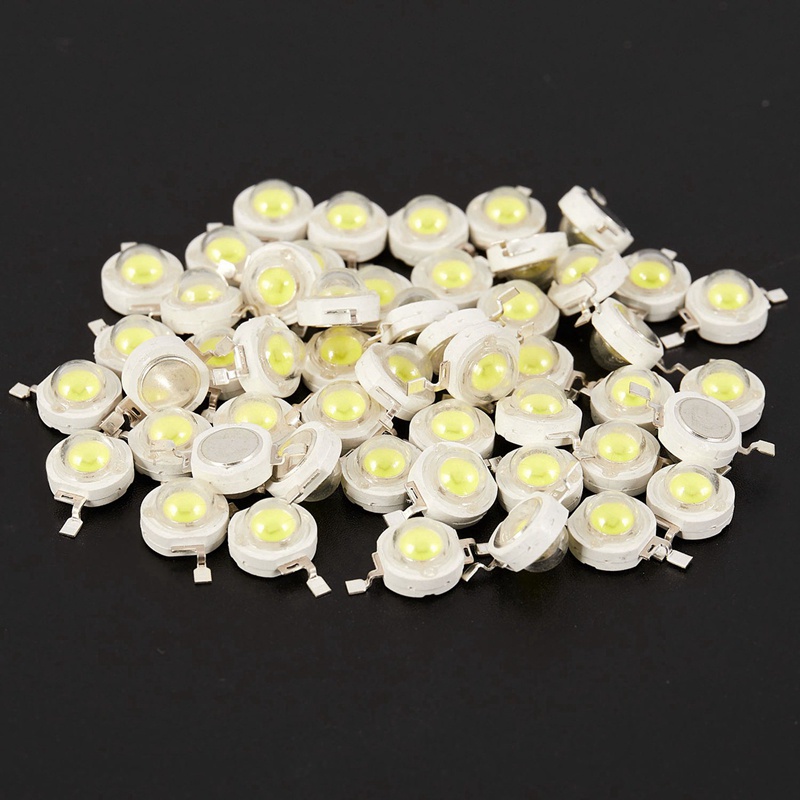 100Pcs 1W Diode High Power Cool White Led Beads 1 Watt Lamp Chip 3V-3 ...