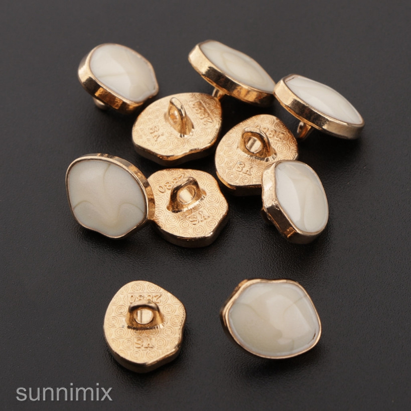 [SUNNIMIX] 10x Metal Shank Button Enamel Craft Buttons for Suits, Sport ...