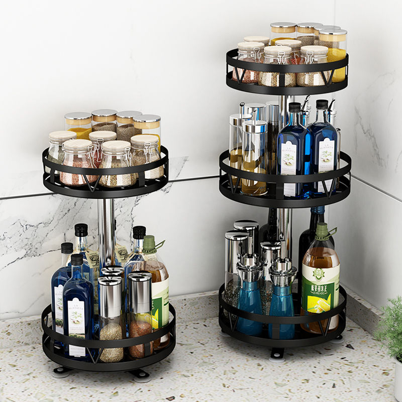 KONG Spice Rack 360 Degree Rotating Condiments Organizer Kitchen ...