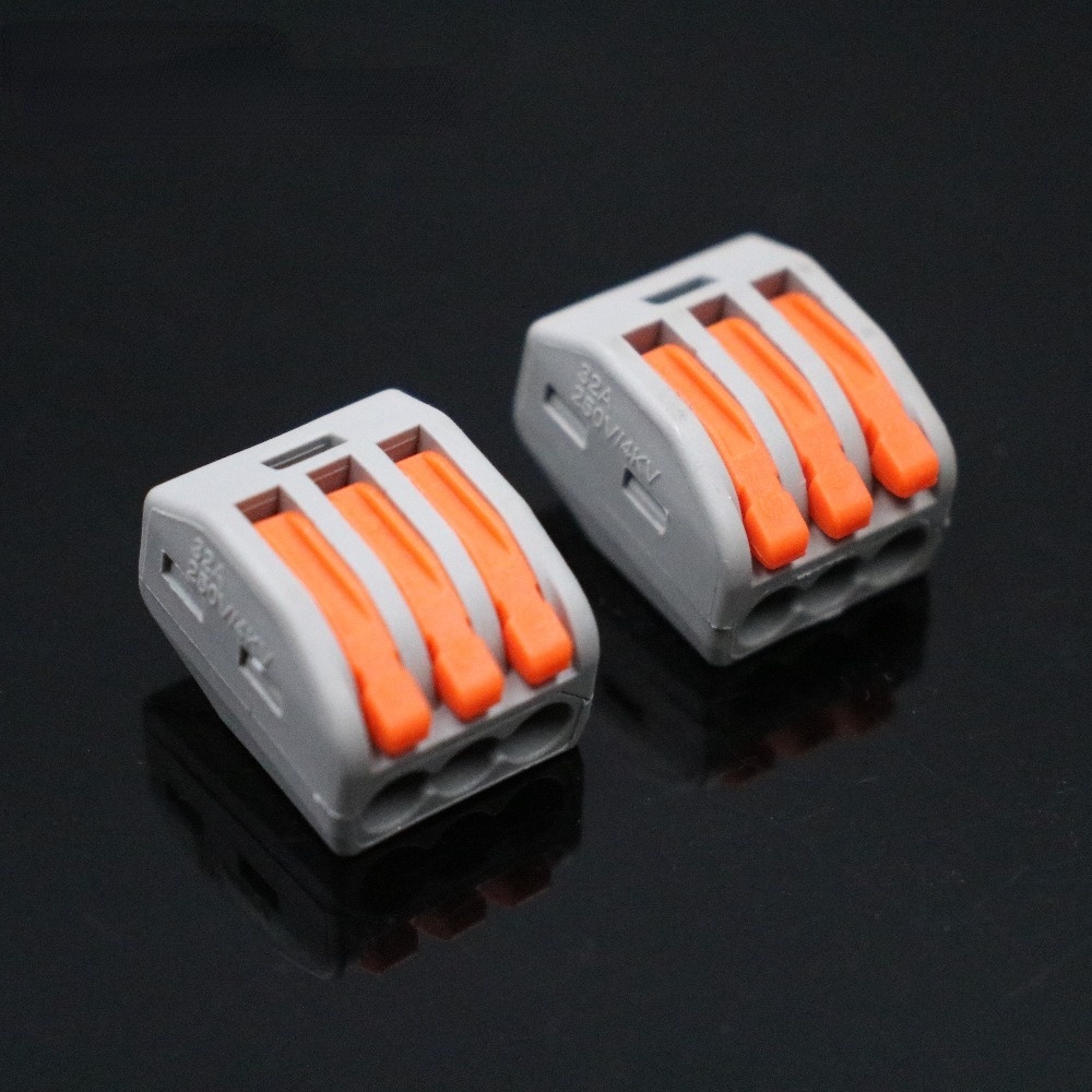 20Pcs 3P 3 Pins 213Mini Fast Quick Universal Compact Cable Wiring ...