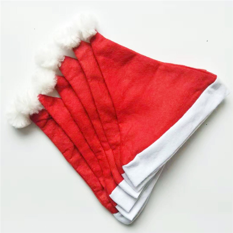 5PCS Christmas Hat for Adult Kids Red Santa Claus Xmas Hat Cap Women ...