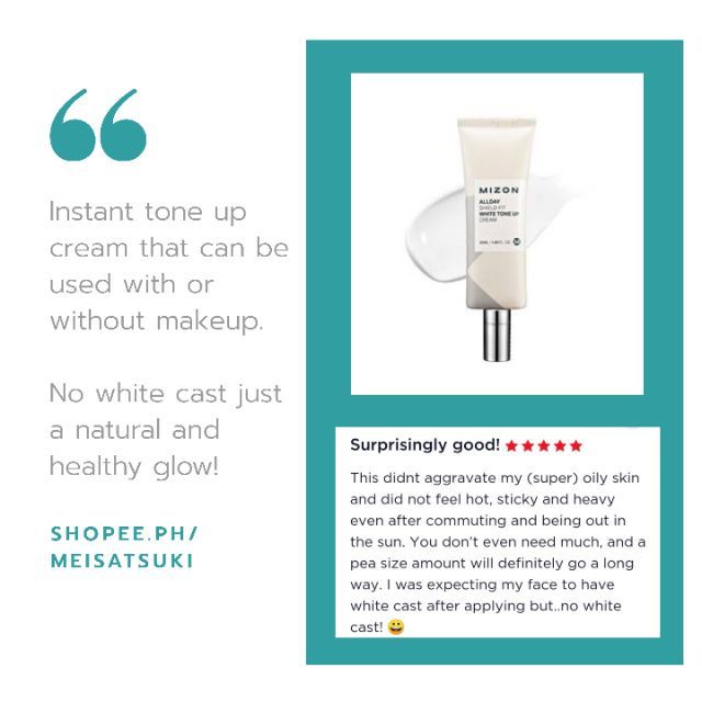 MIZON - All Day Shield Fit White Tone Up Cream 50ml | Shopee Philippines