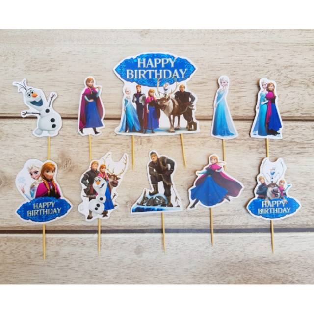 Disney Frozen Cake Topper (1 set contains 10 pcs) | Shopee Philippines