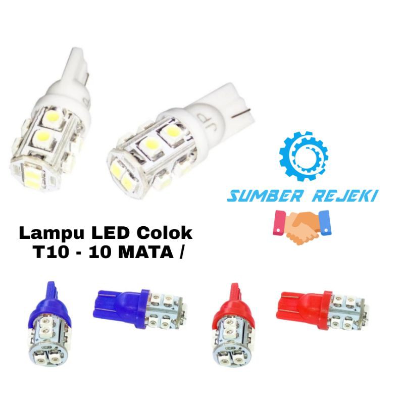 Plug Led Lights T10-10 Eyes / Points (contents 2 Pcs / Pair) | Shopee ...
