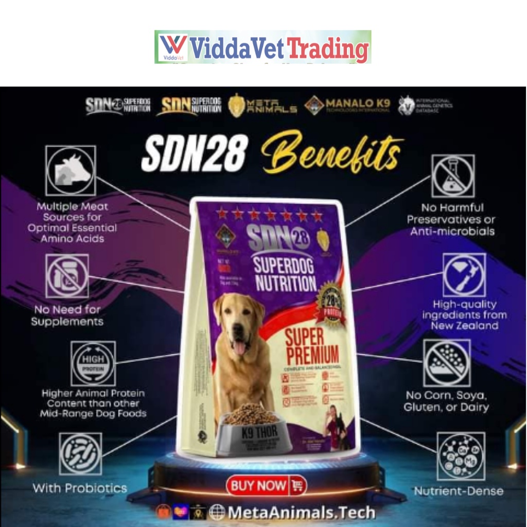 15 kilos SDN 28 SUPERDOG NUTRITION 28 % protein w/ vitamins for pets ...