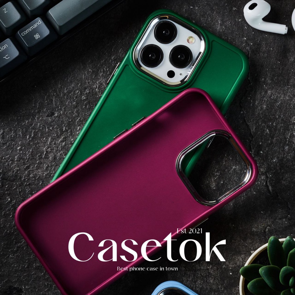 Silver chrome case for iphone 7 8 plus x xs max xr casetok | Shopee ...