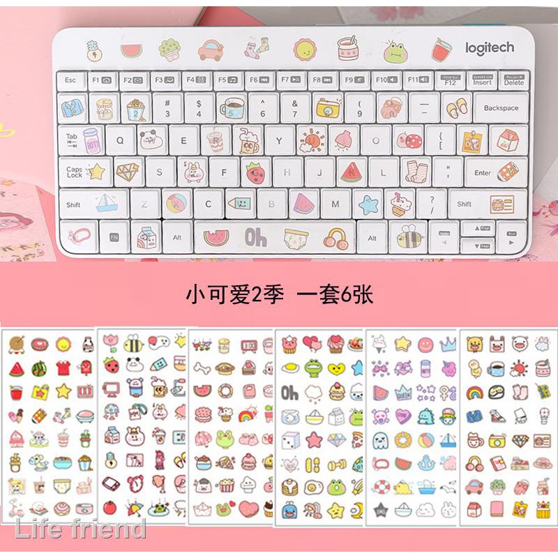 Wireless bluetooth computer keys stick the film to BOW cute cartoon ...