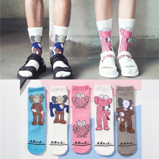 Korean Iconic Socks Sesame Street Kaws | Shopee Philippines