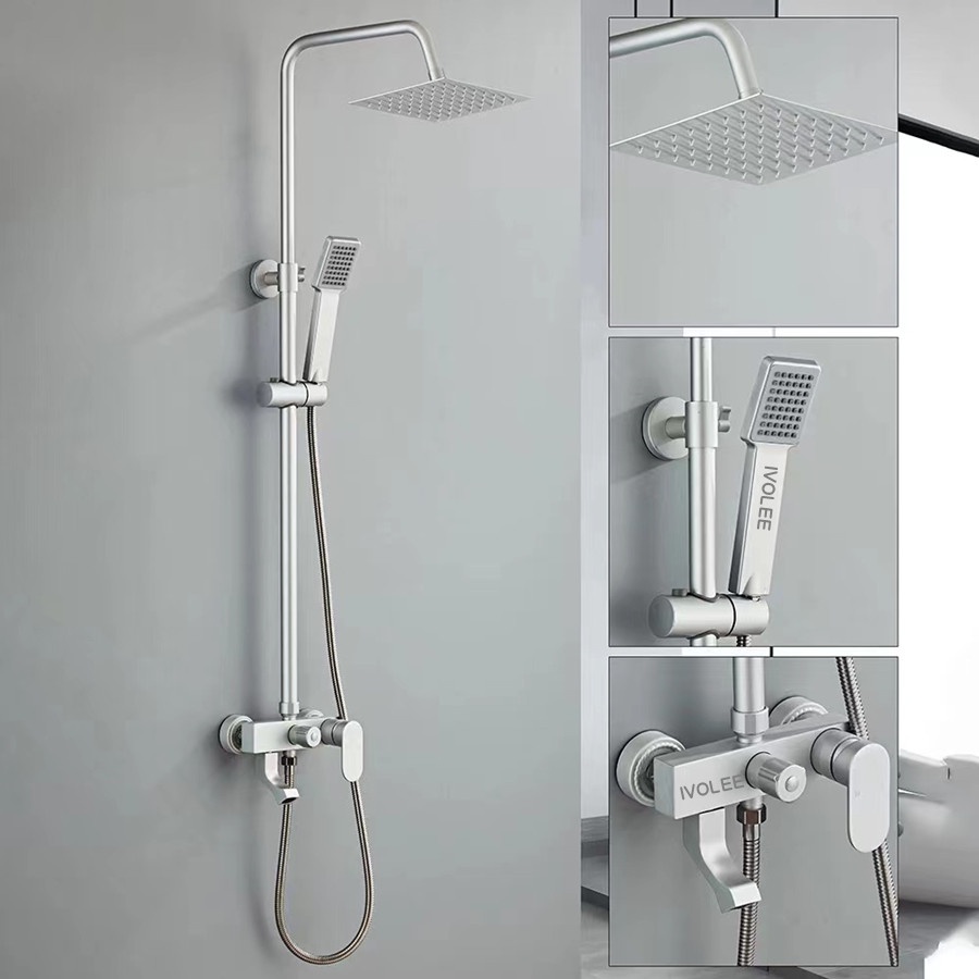 IVOLEE Bathroom Rain Shower Set Hot and Cold ALuminum Body IV-5001 ...