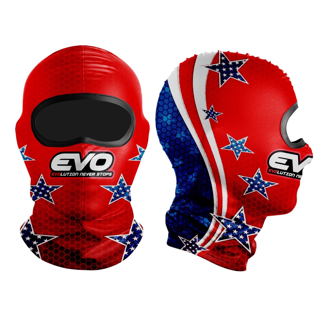 NEW EVOB14 STAR BALACLAVA FOR MOTOR RIDERS full sublimation high ...
