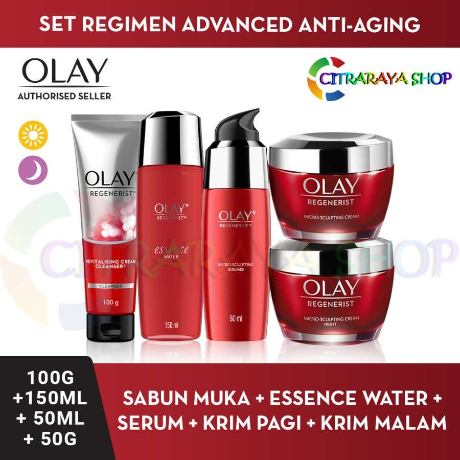 Olay SET REGENERIST DAY 50g + NIGHT 50g + SERUM 50ml + CLEANSER 100g ...