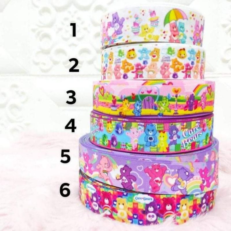 care bears grossgrain ribbon 1 inch sold per yard | Shopee Philippines