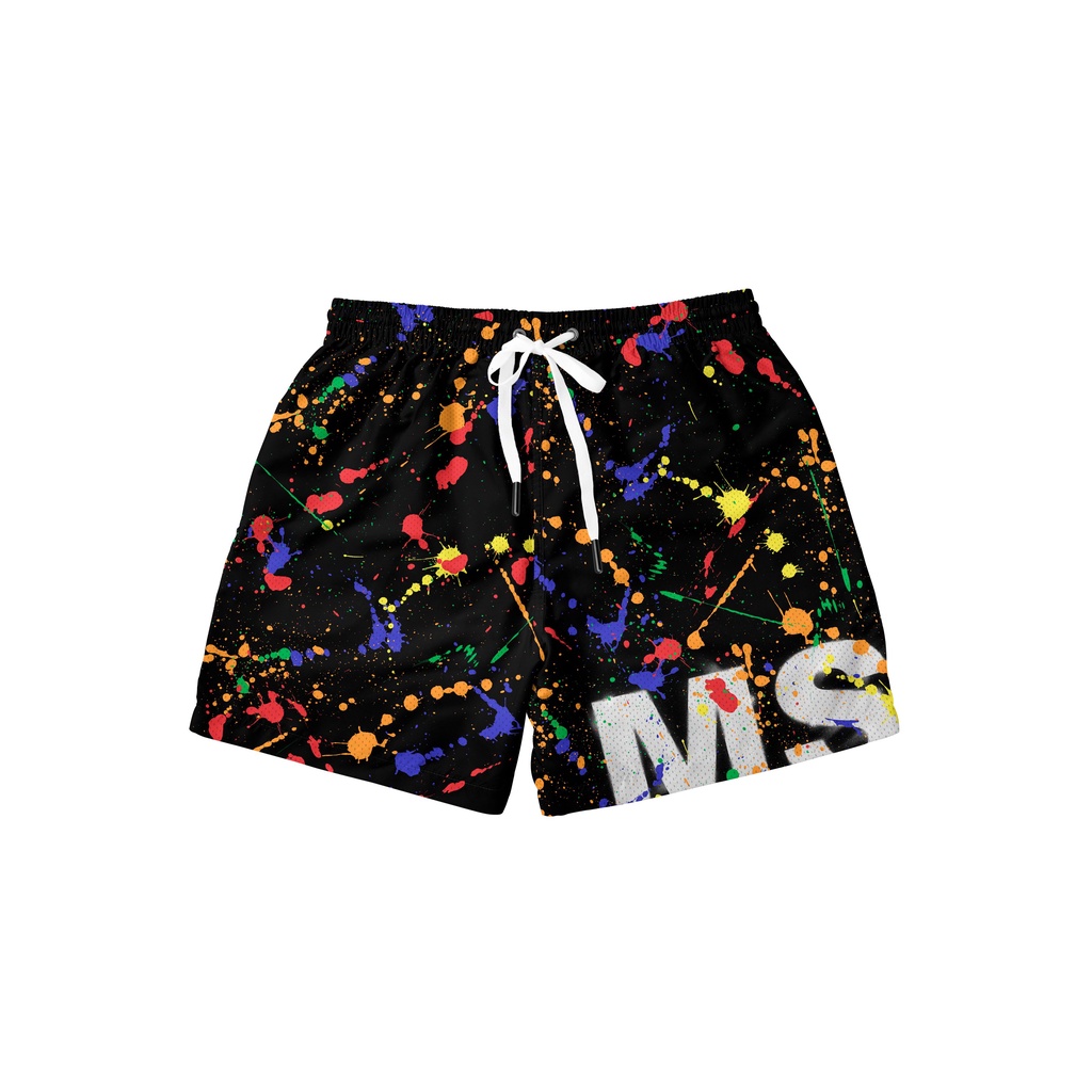 MSTR CO. - MASCOT HEAD COLLECTION "SPLATTER PAINT" Mesh Short (Black ...
