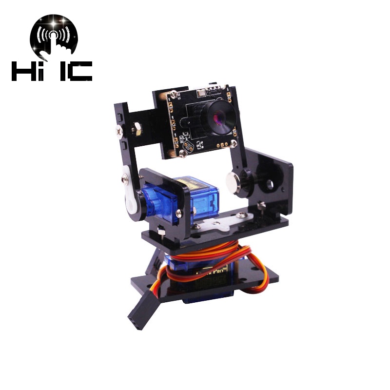 Intelligent Car Robot Camera PTZ Two DOF Rudder WiFi Free Drive Openwrt for Raspberry pi 3B+/3B ...