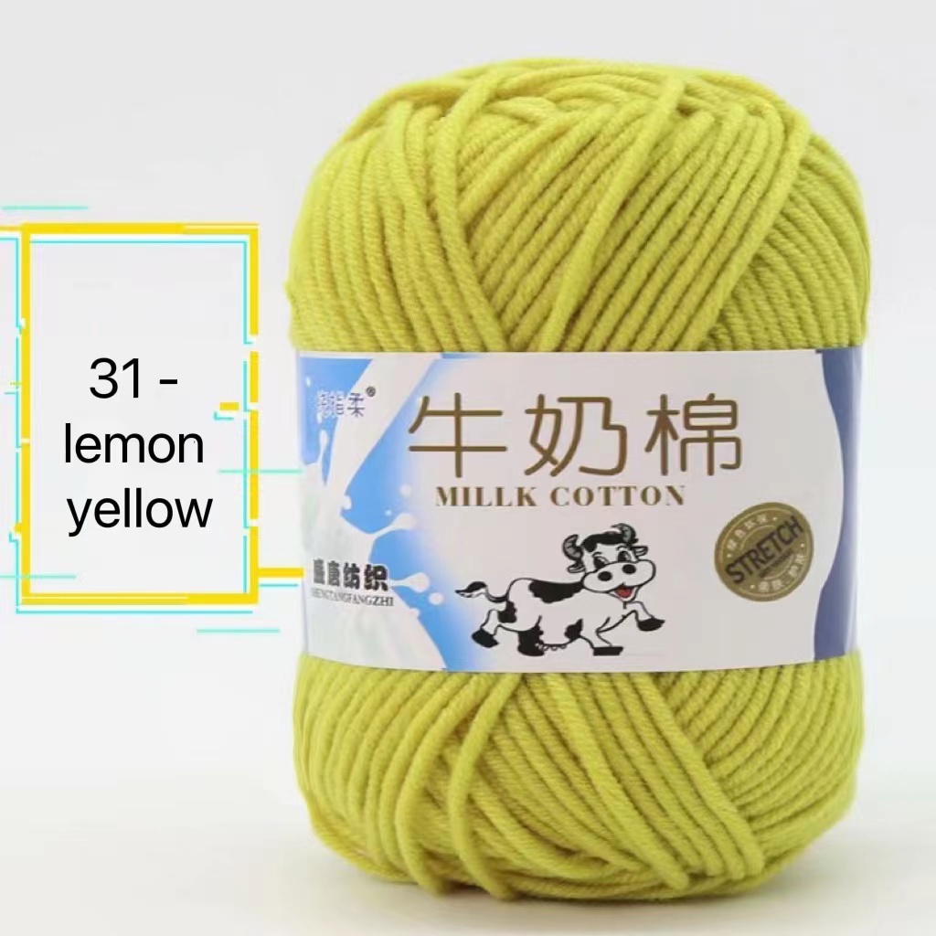 5 Plys 50g Smooth Milk Fiber Knitting Wool Crochet Yarn Milk Cotton ...