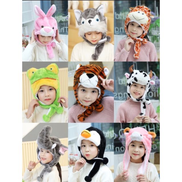 shop : ANIMAL Hat Costume Rabbit Wolf Giraffe Frog Tiger Cow Elephant ...