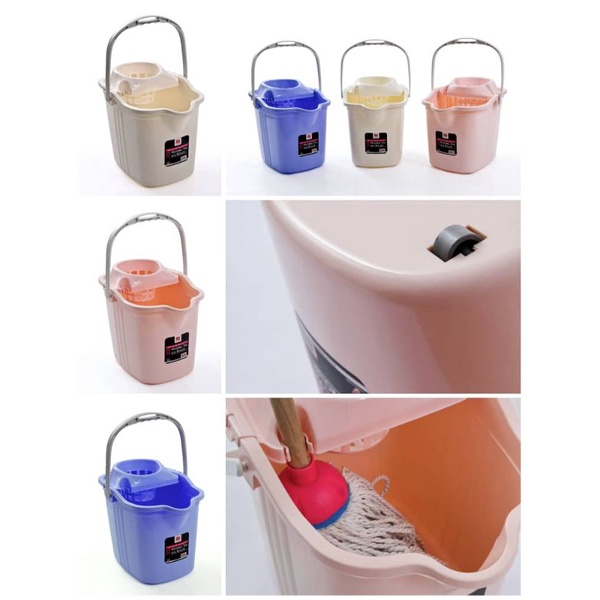 Mopping Pail with Roller / Baldi Lantai Mop 17Litre | Shopee Philippines