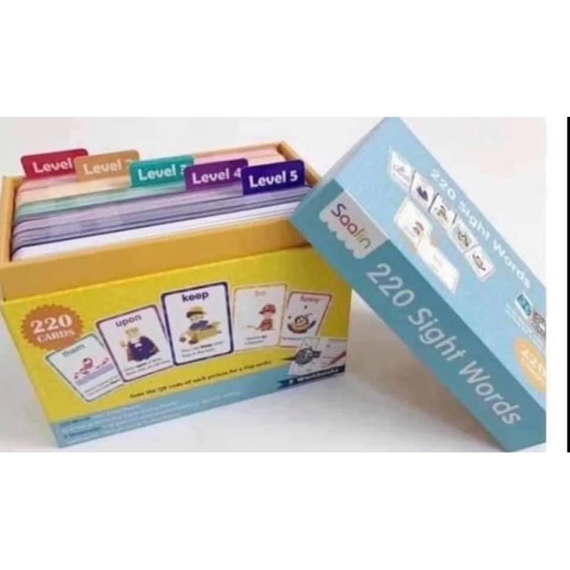 Sight word flashcards ( 220 words) and 5 workbooks(for writing and ...