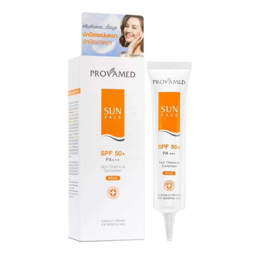 Sunscreen-Provamed Sun Face (White)SPF 50+ PA +++ 10ml. | Shopee ...
