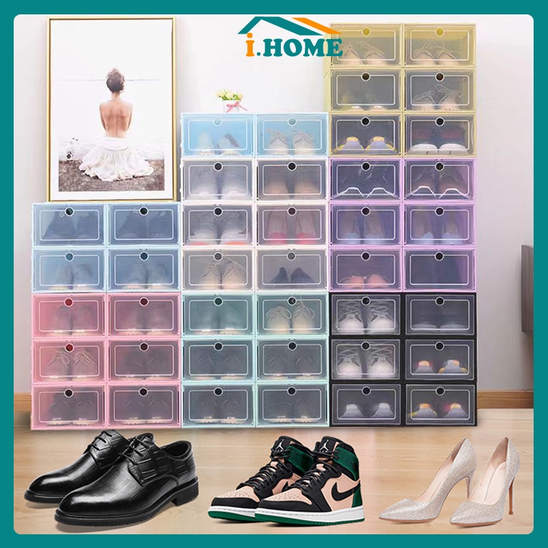 Big Sale Large Size Candy Color Shoe Box Rack Foldable Drawer Case ...